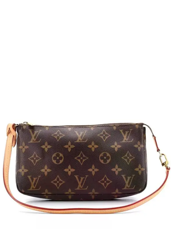 LOUIS VUITTON Monogram Canvas Pochette Accessoires Nm Clutch Bag - Brown