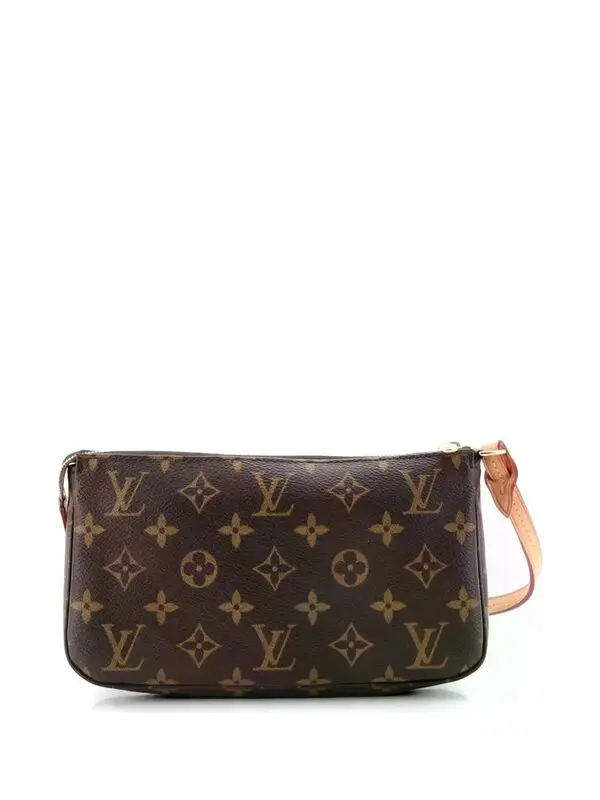LOUIS VUITTON Monogram Canvas Pochette Accessoires Nm Clutch Bag - Brown