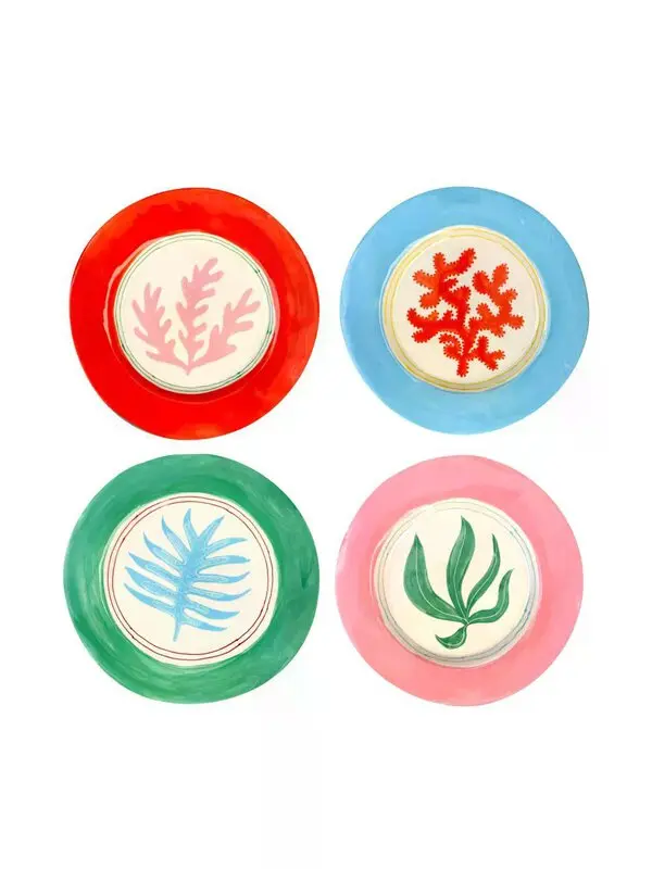 LAETITIA ROUGET Under The Sea Dinner Plates - Red