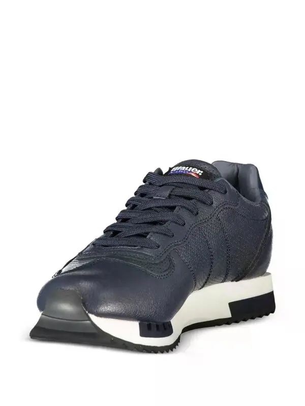 BLAUER. Perforated Leather Lace-up Sneakers