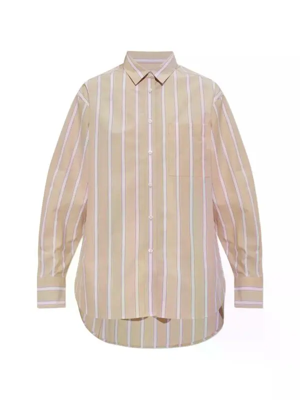 Lacoste Striped Logo Embroidered Shirt