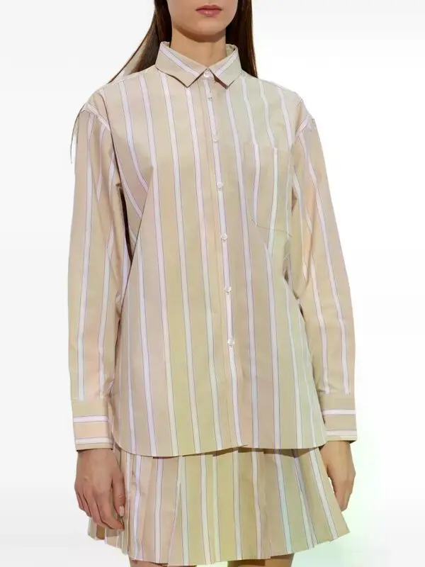 Lacoste Striped Logo Embroidered Shirt
