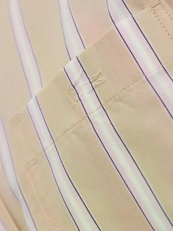 Lacoste Striped Logo Embroidered Shirt