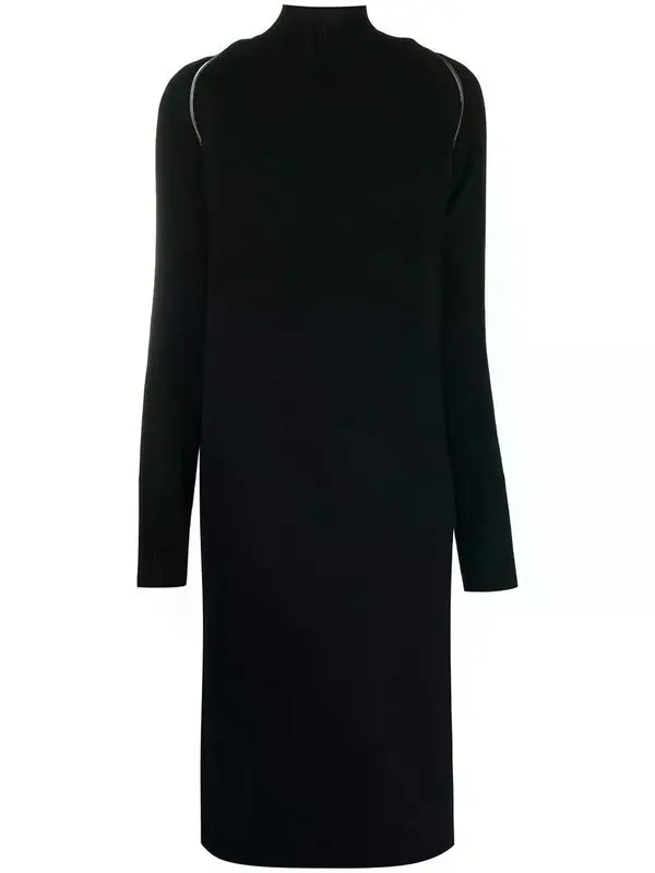 DIESEL® Wool Roll Neck Knit Dress