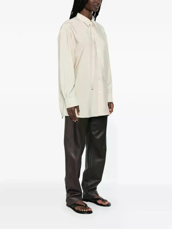 LEMAIRE Tie-neck Long-sleeve Shirt
