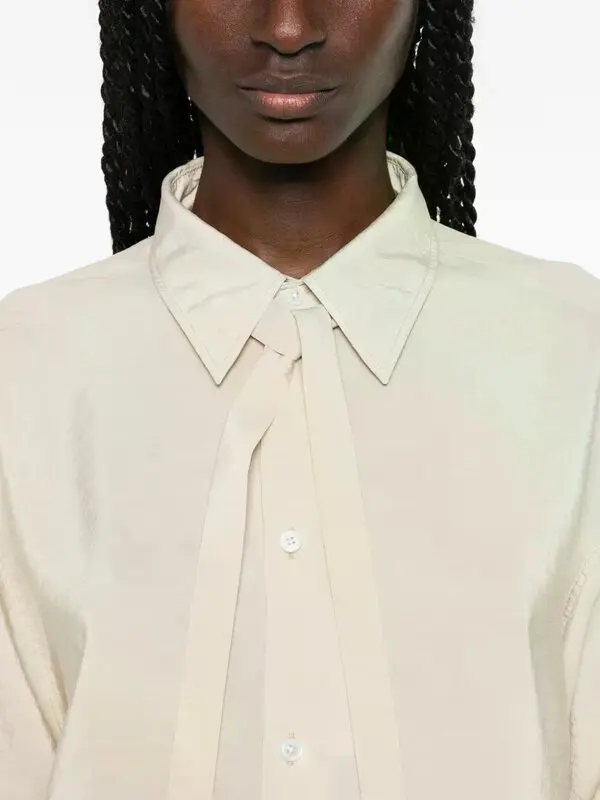 LEMAIRE Tie-neck Long-sleeve Shirt