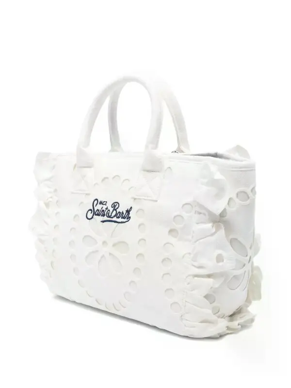 MC2 SAINT BARTH Colette" Embroidered Broderie Anglaise Tote Bag