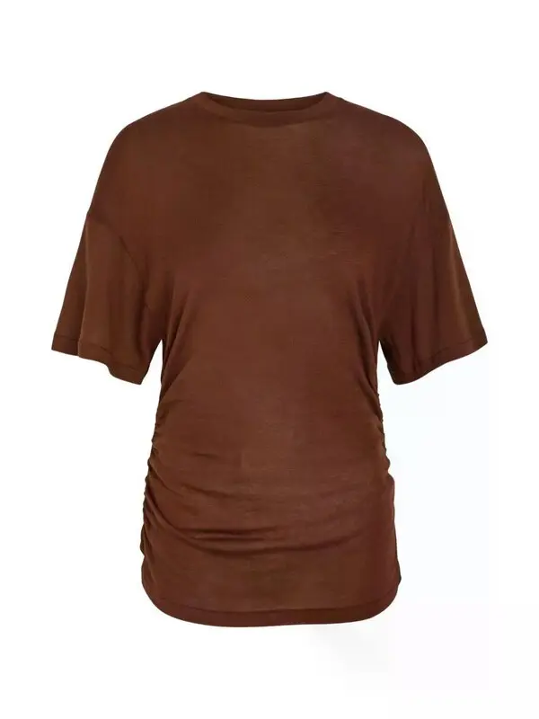 AKYN Ruched Fine-knit T-shirt