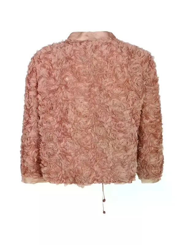 HUI HUI Floral Appliqué Wrap Jacket