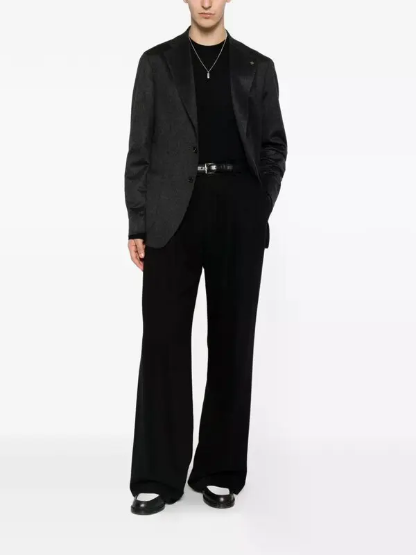 Tagliatore Single-breasted Notched-lapel Blazer - Grey