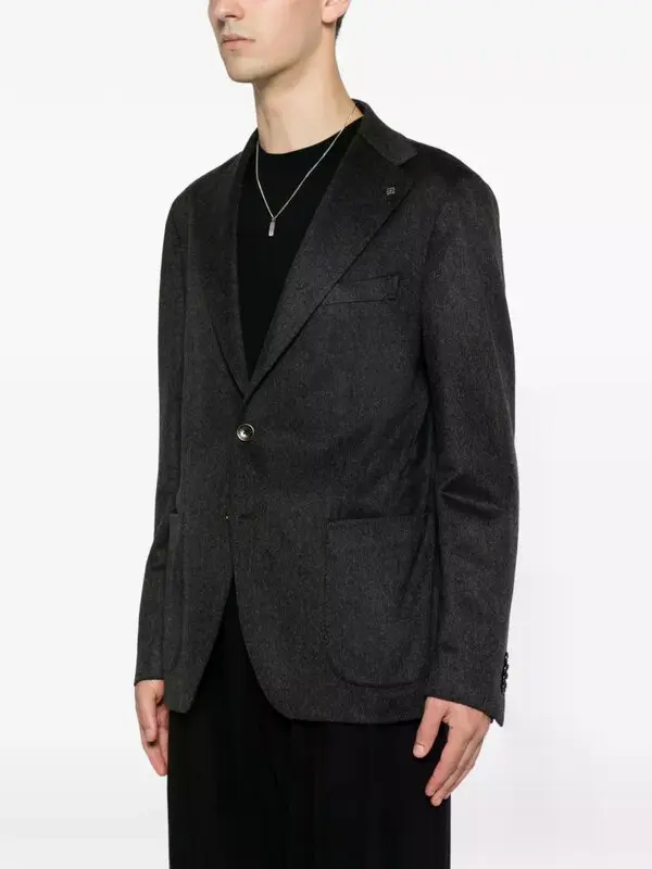 Tagliatore Single-breasted Notched-lapel Blazer - Grey