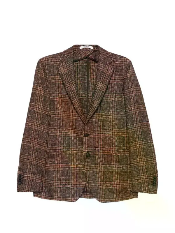 Tagliatore Check-pattern Notched-lapel Blazer