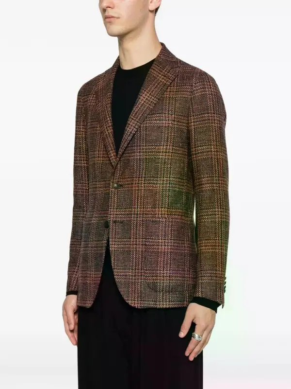 Tagliatore Check-pattern Notched-lapel Blazer