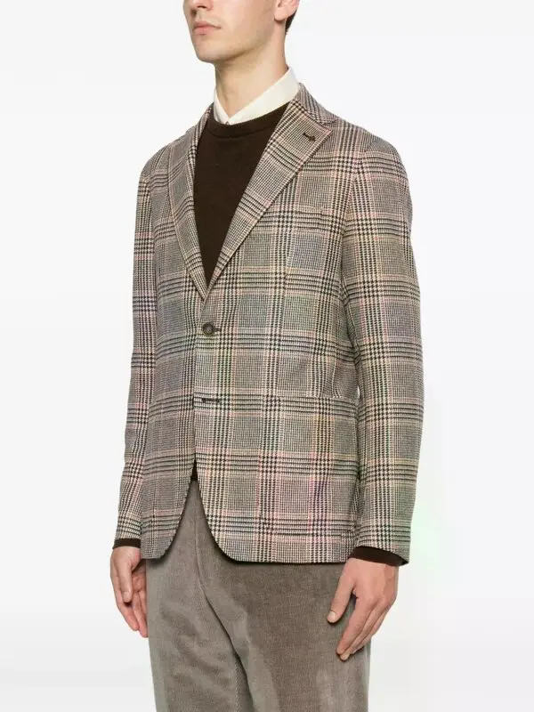 Tagliatore Check-pattern Notched-lapel Blazer