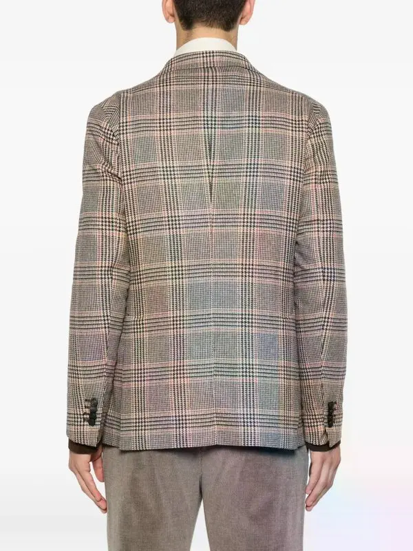 Tagliatore Check-pattern Notched-lapel Blazer