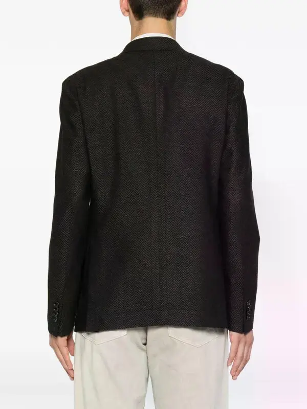 Tagliatore Herringbone-pattern Double-breasted Blazer