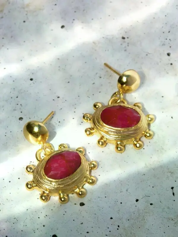 OTTOMAN HANDS Ruby Zand Drop Earrings