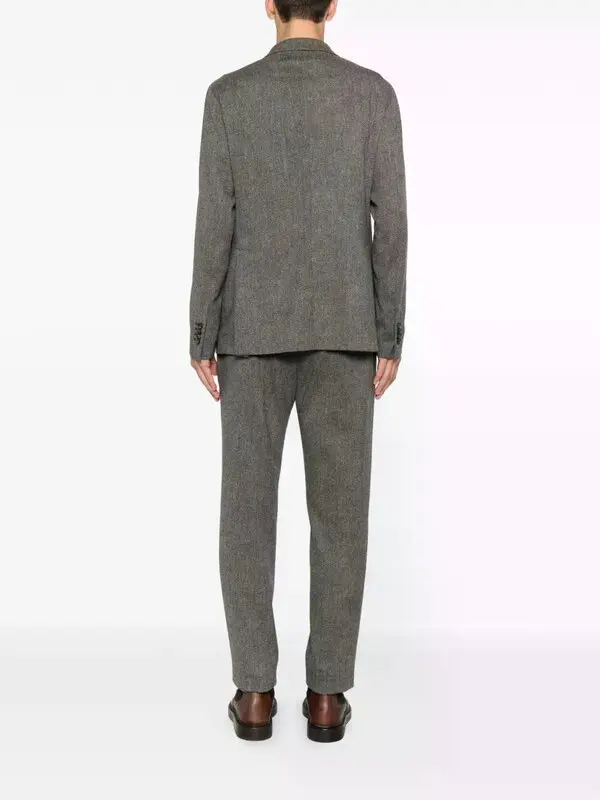 Tagliatore Double-breasted Peaked-lapel Suit - Grey