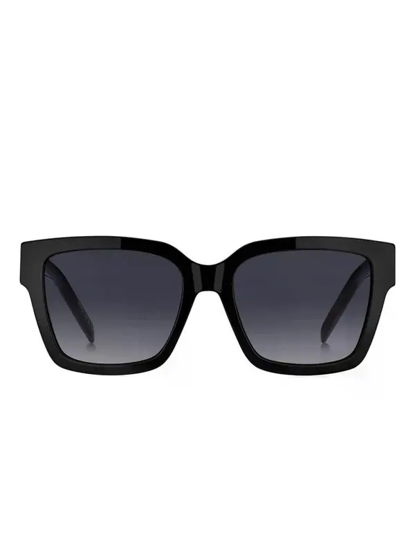 BOSS Square-frame Sunglasses With Gold-tone Detail - Black