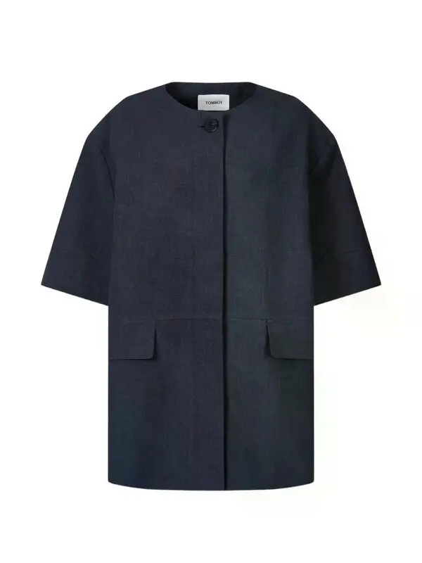STUDIO TOMBOY Short-sleeved Box-pleat Jacket