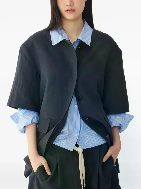 STUDIO TOMBOY Short-sleeved Box-pleat Jacket