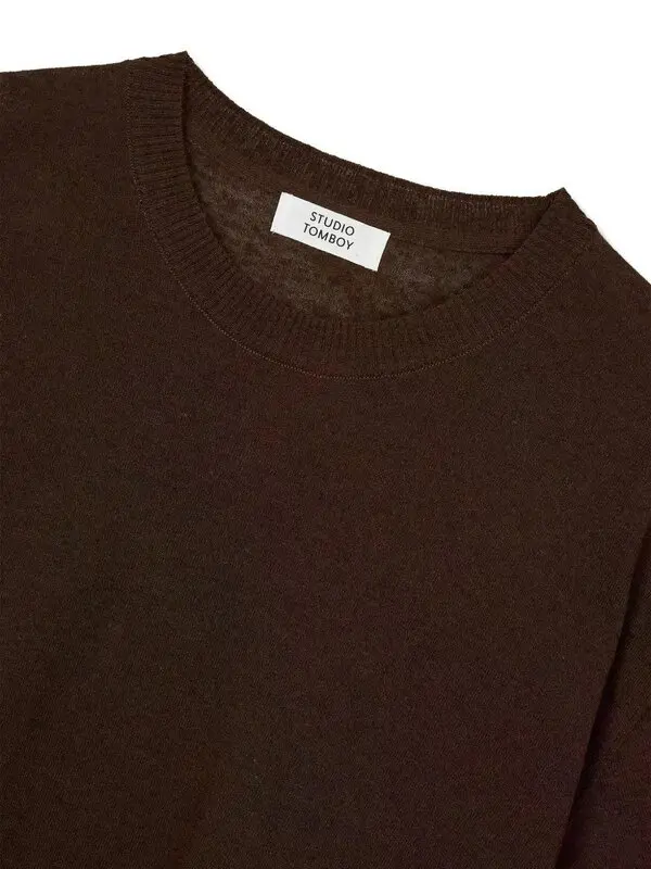 STUDIO TOMBOY Basic Short-sleeved T-shirt - Brown