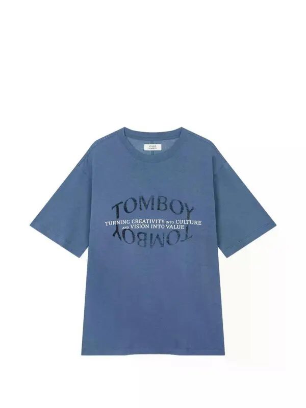 STUDIO TOMBOY Logo-print T-shirt - Blue