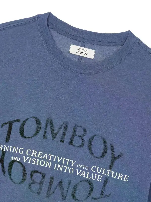 STUDIO TOMBOY Logo-print T-shirt - Blue