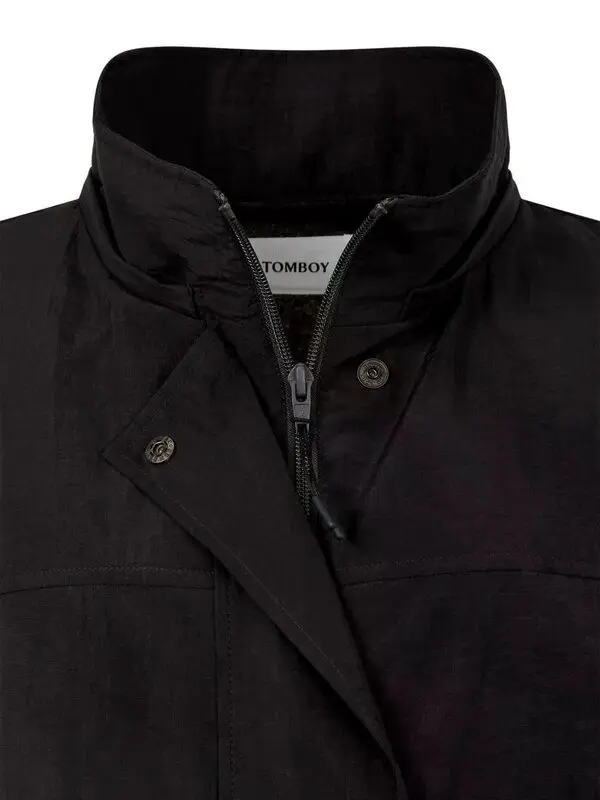 STUDIO TOMBOY Dark Drawstring Hooded Zip-up Jacket