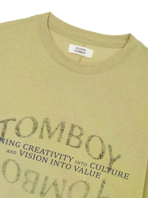STUDIO TOMBOY Logo Print T-shirt - Green