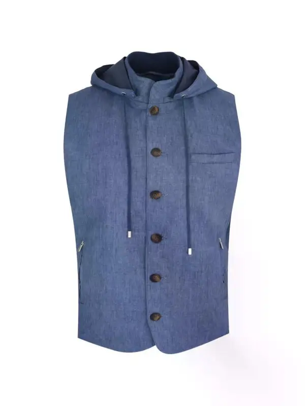 GRAN SASSO Hooded Button-up Jacket