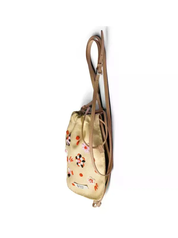 Prada Embroidered Canvas Smartphone Case - Neutrals