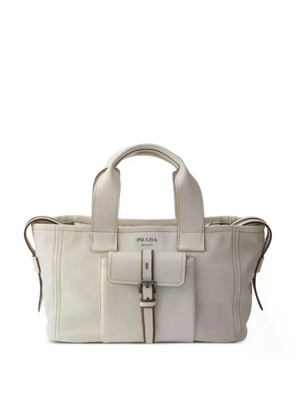 Prada Route Medium Leather Tote Bag