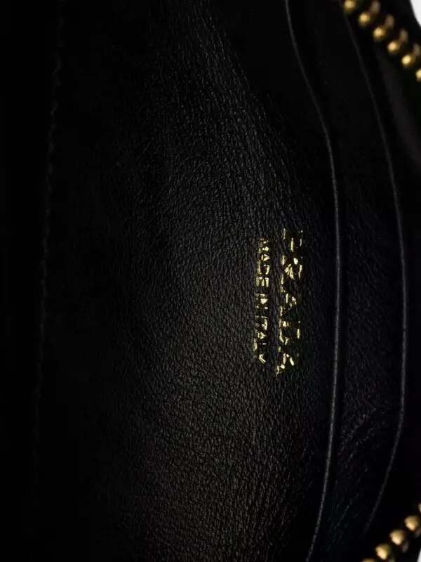 Prada Nappa Leather Zipper Pouch - Black