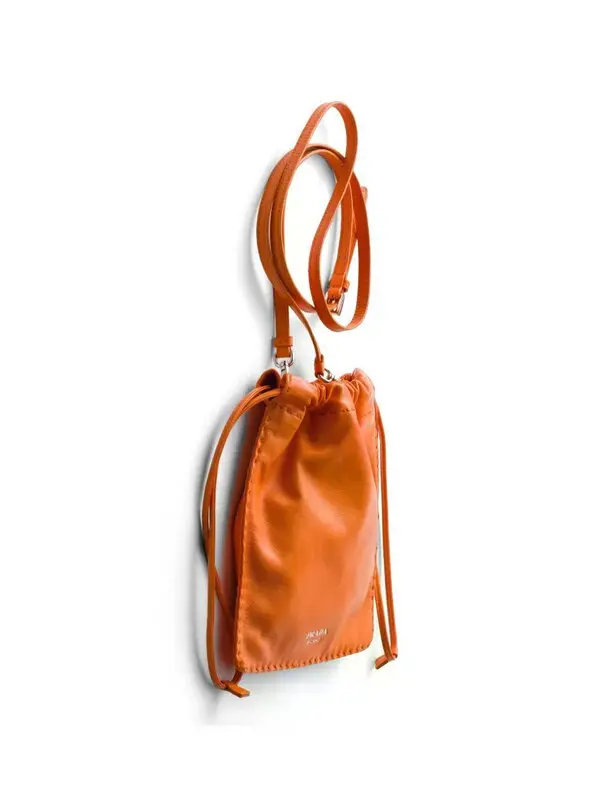 Prada Nappa Leather Smartphone Pouch With Shoulder Strap - Orange