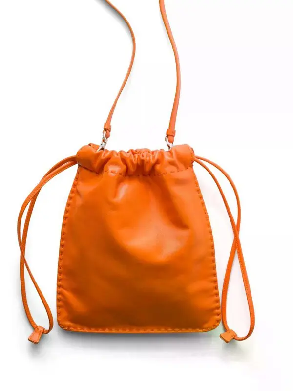 Prada Nappa Leather Smartphone Pouch With Shoulder Strap - Orange