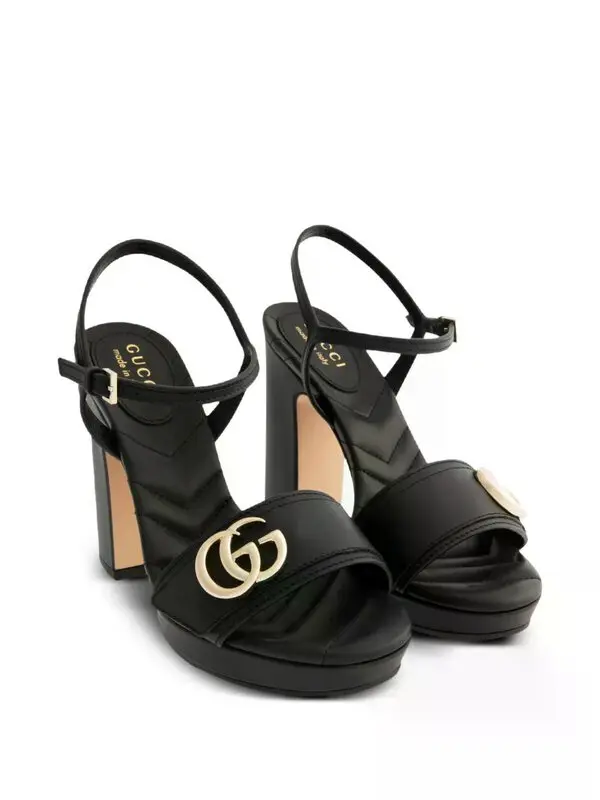 Gucci Double G Leather Sandals