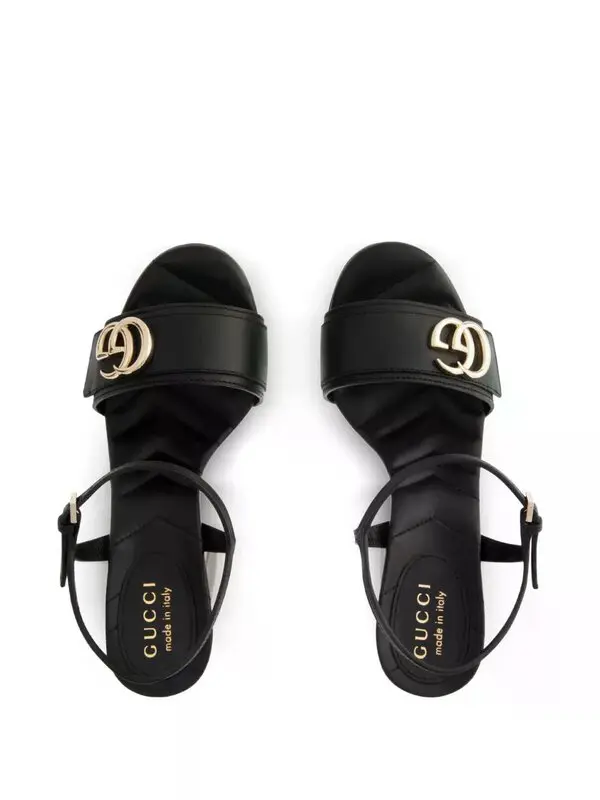 Gucci Double G Leather Sandals