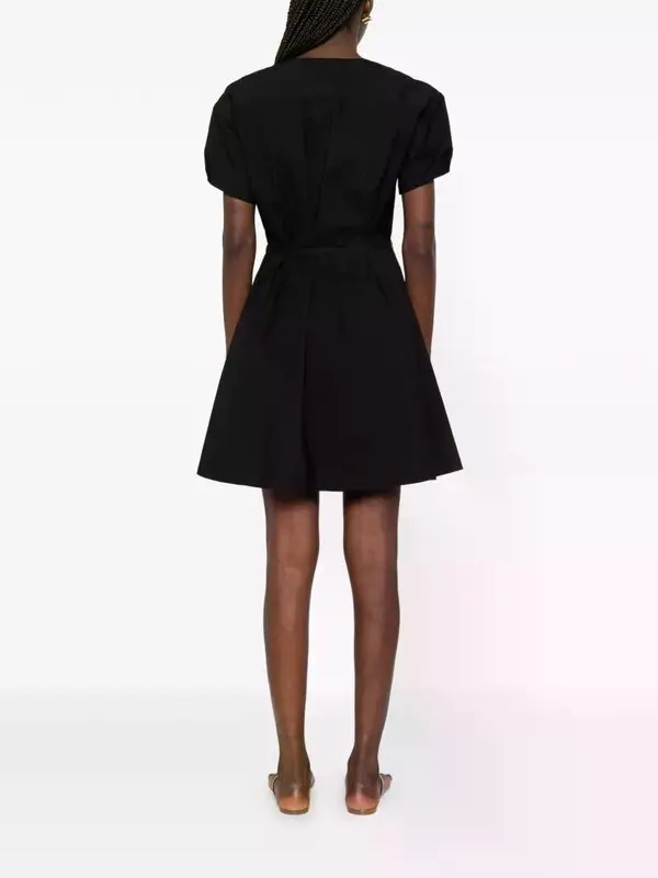 Loewe X Paula's Ibiza Anagram Embroidered Belted Dress - Black