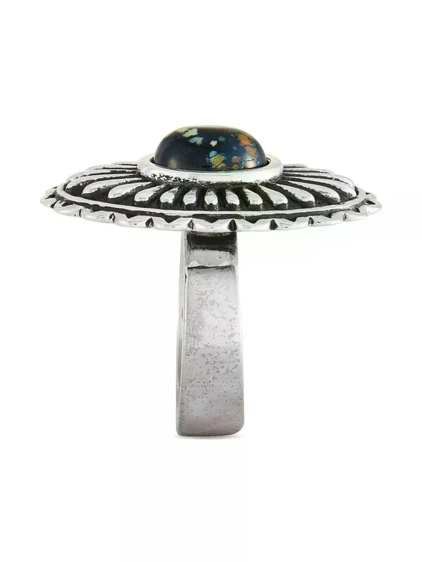 KING BABY STUDIO Large Starburst Concho Turquoise Ring