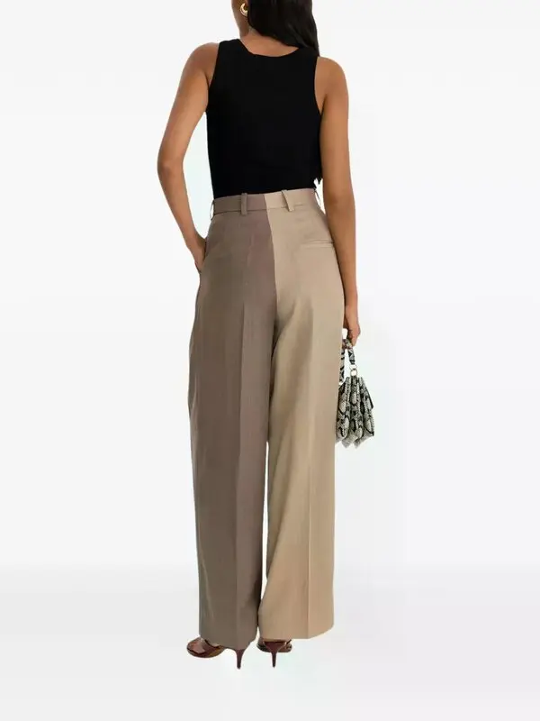 Bouguessa Zelda Two-tone Pleated Trousers