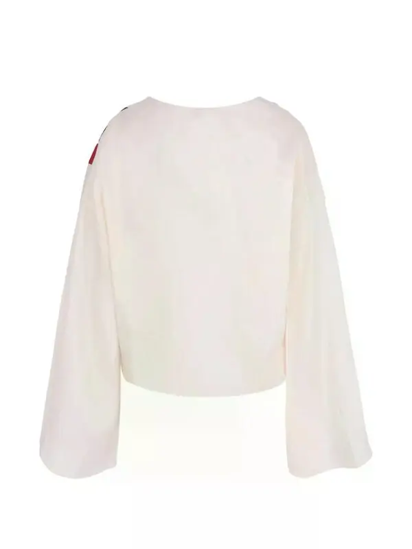 CALA DE LA CRUZ Striped Kimono-sleeve Top