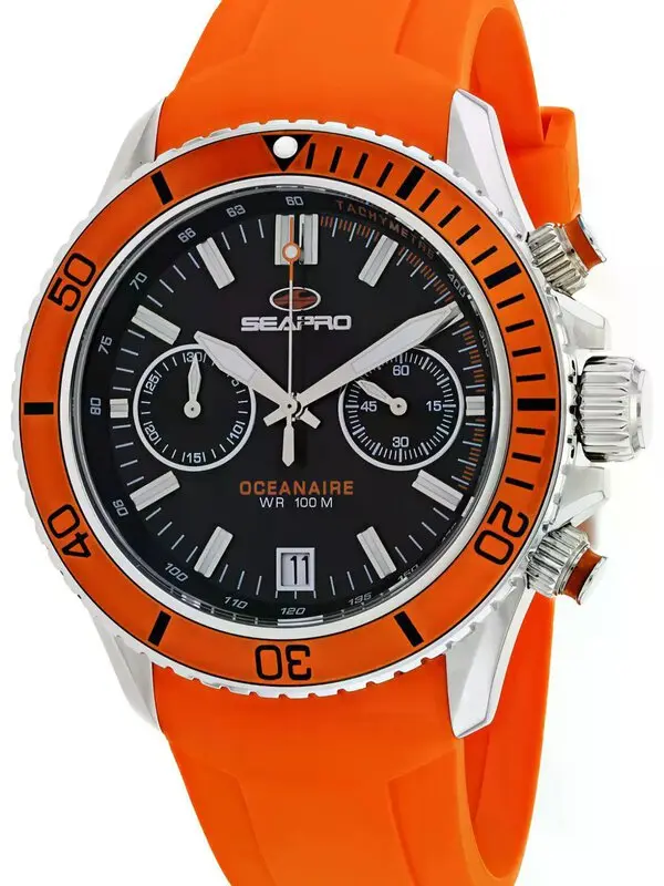 SEAPRO Thrash Oceanaire 45mm Chronograph Watch - Black