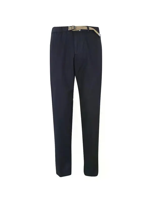 WHITE SAND Belted Elasticated-waistband Trousers