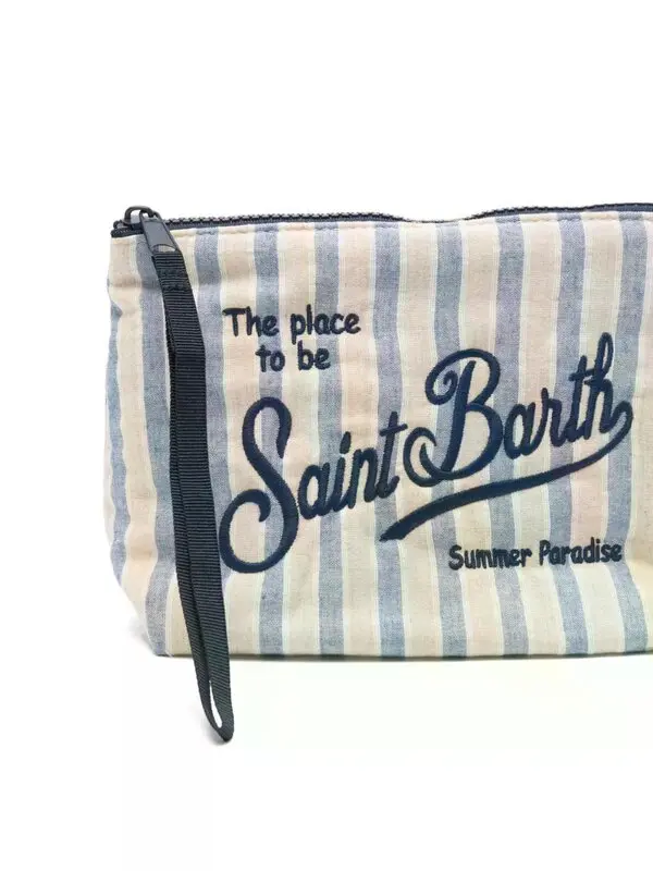 MC2 SAINT BARTH Aline Striped Clutch Bag
