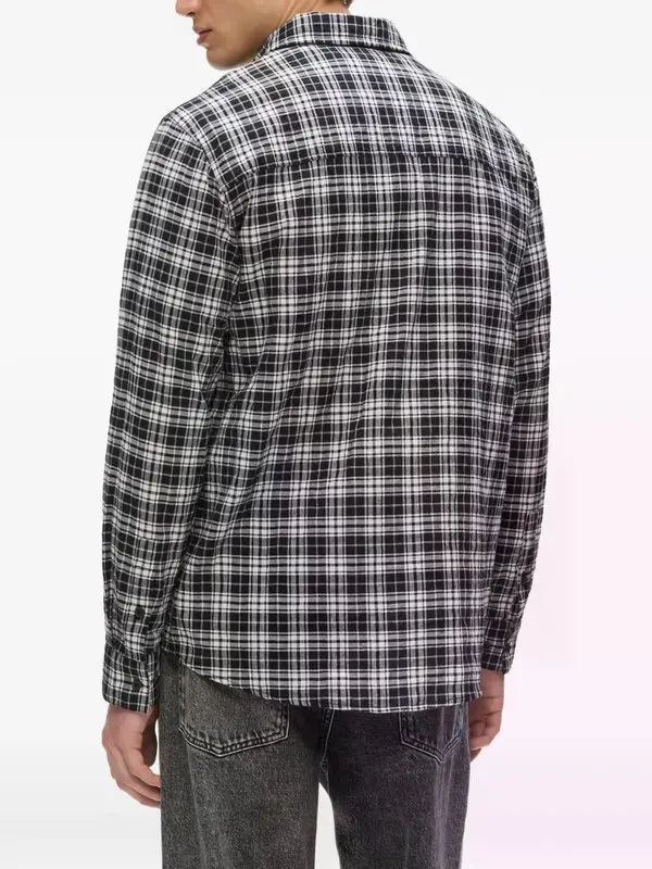 Karl Lagerfeld Check-pattern Logo-patch Shirt