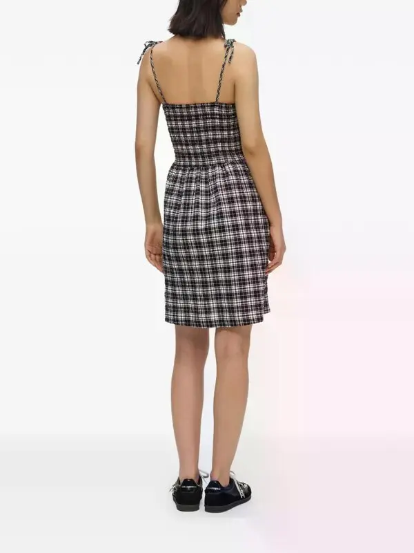 Karl Lagerfeld Checked Strappy Mini Dress