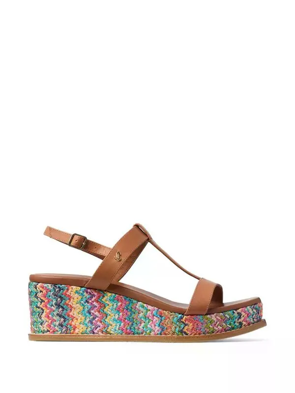 JIMMY CHOO Theia Wedge Heeled Sandals - Brown