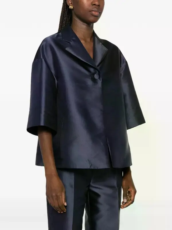 NINA 14.7 Satin Notched Lapel Jacket