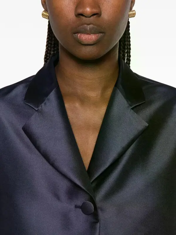 NINA 14.7 Satin Notched Lapel Jacket